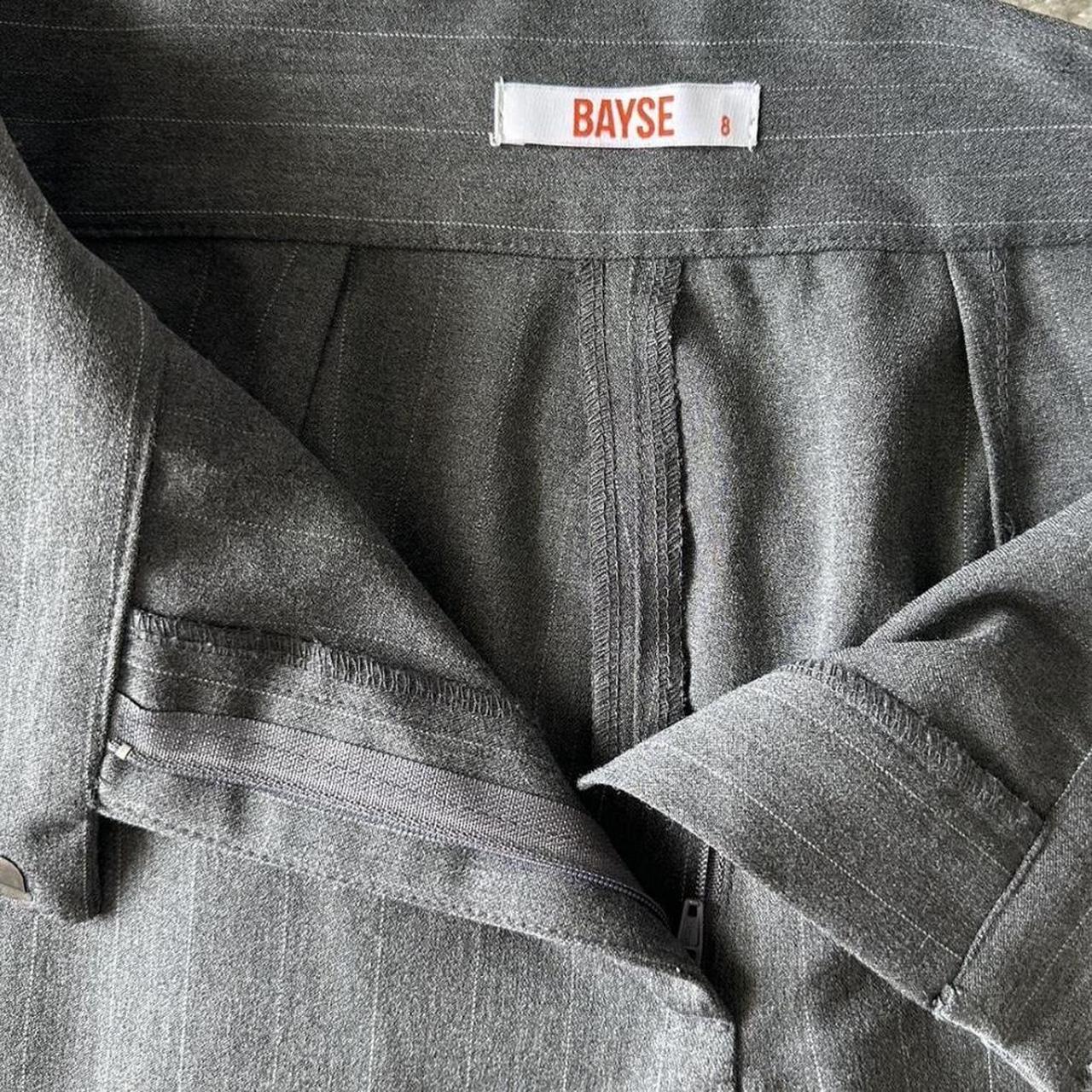 BAYSE BRAND PIERRE TROUSERS SIZE 8 - Pinestripe grey... - Depop