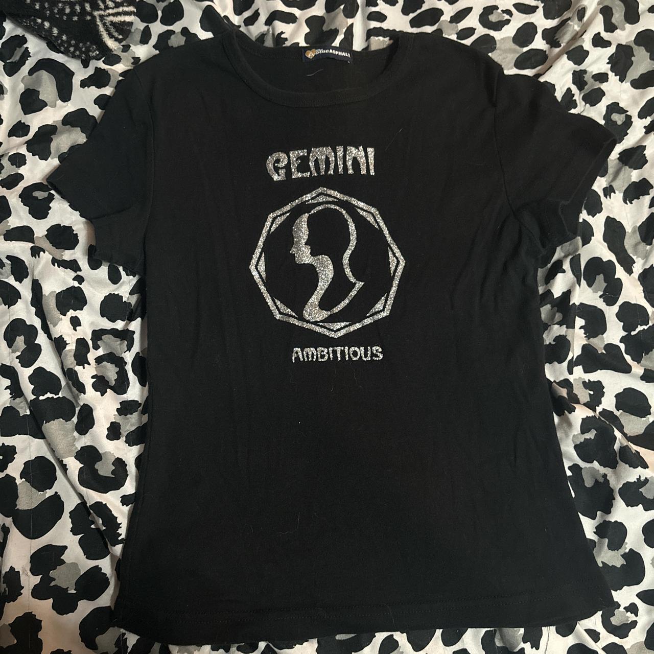 Black Gemini Ambitious tee Brand- blue... - Depop
