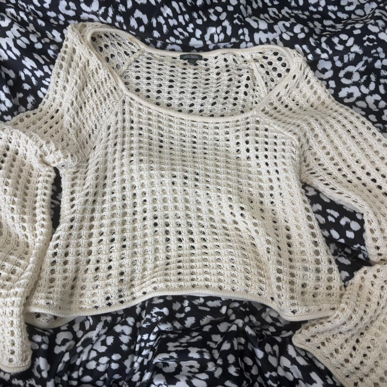 White Wild Fable crochet cover up #crochetcoverup | Depop