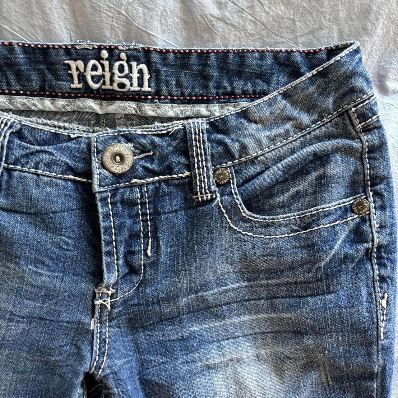 reign jeans super cute y2k style 💓 fun detailed... - Depop