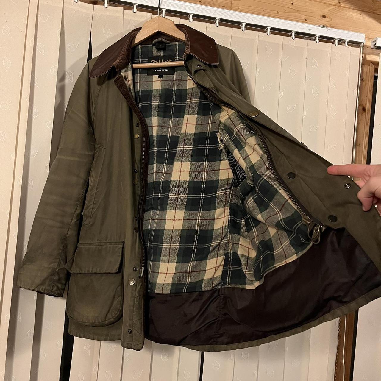 Barbour x Land Rover Waxed Jacket Inner pocket... - Depop