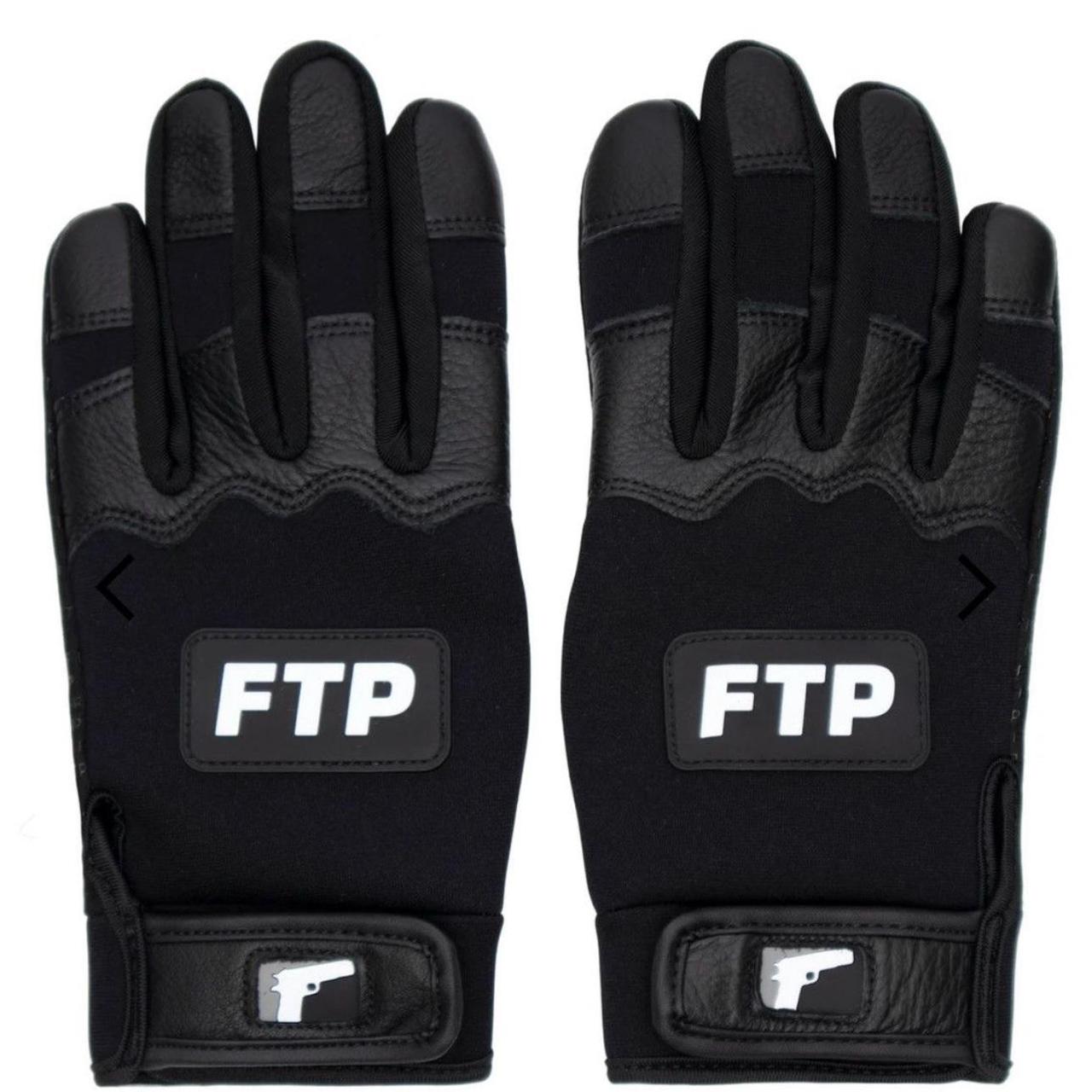 Black FTP baseball leather gloves Size M ... - Depop