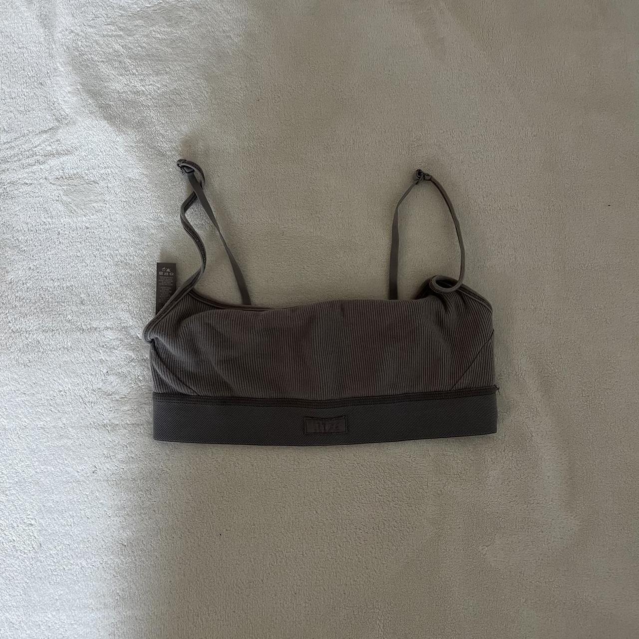 skims ribbed bra top Size small like new #skims... - Depop