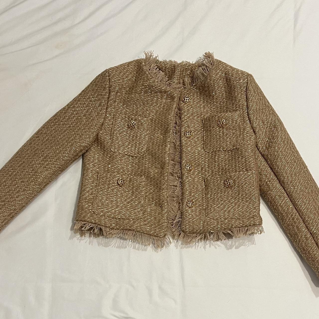 Brown tweed jacket Magno tweed jacked dupe Never... - Depop