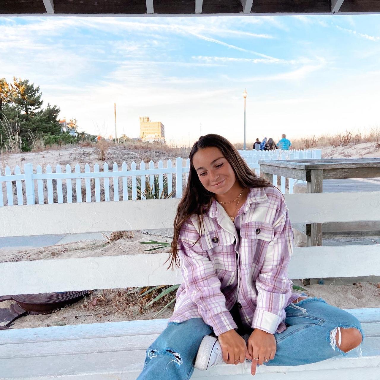 Purple shacket Size: large - Depop