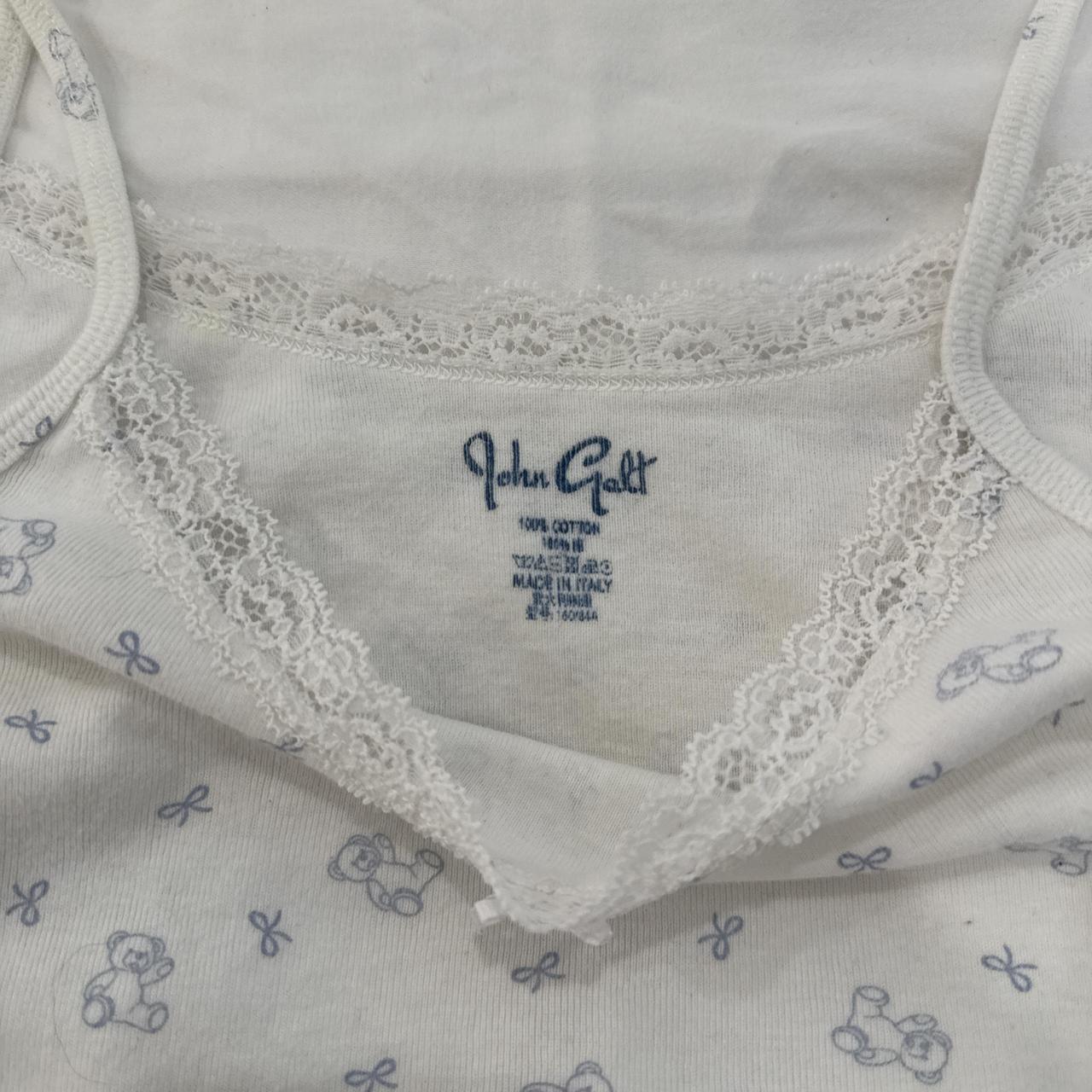 BRANDY MELVILLE JOHN GALT cropped teddy bears lace... | Depop