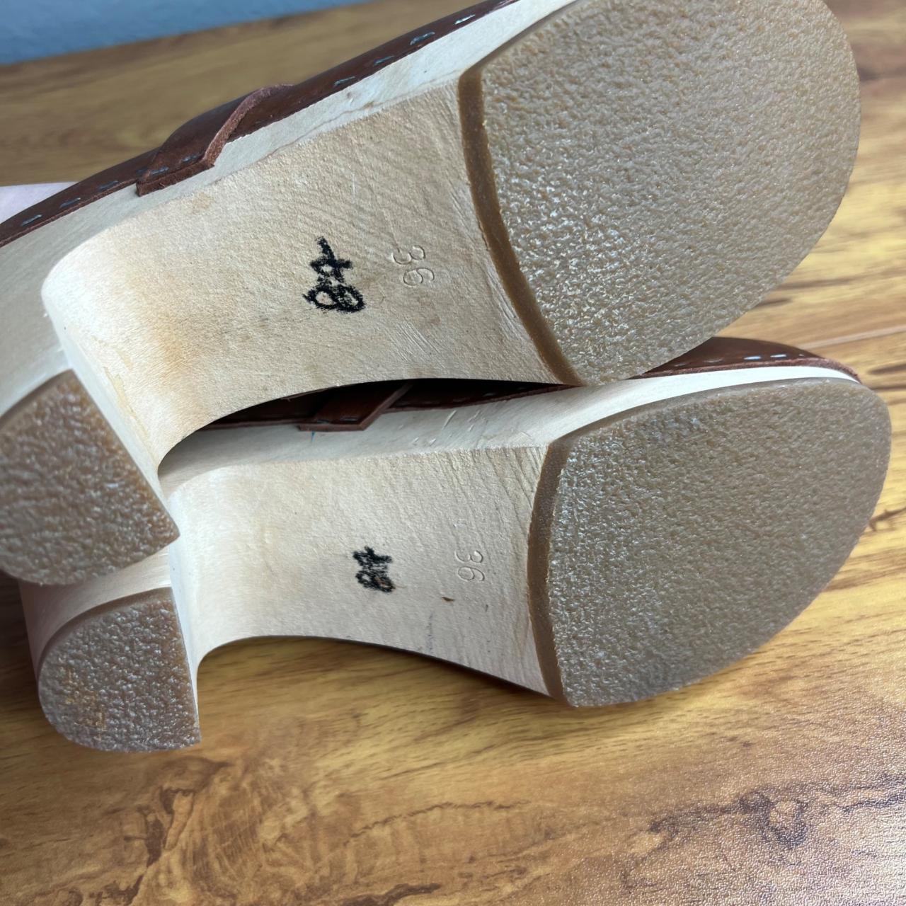 Swedish Hasbeens Clogs Womens Size 6 Brown Leather... | Depop
