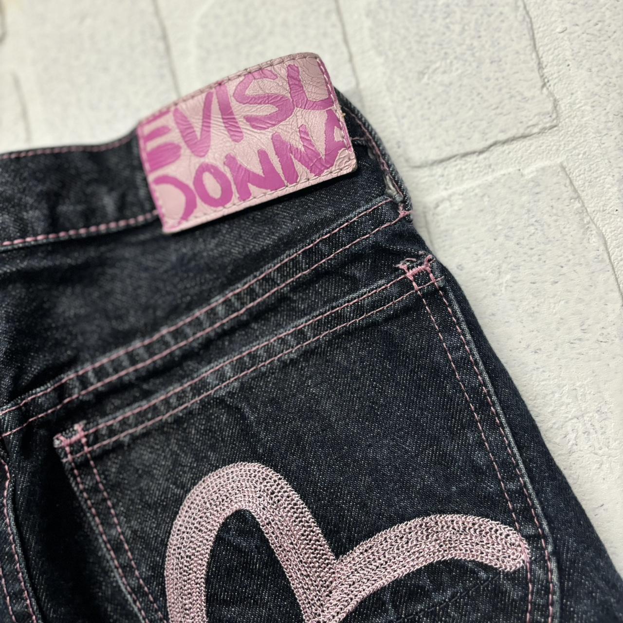 Super cute rare vintage Evisu high wasted slim jeans... - Depop