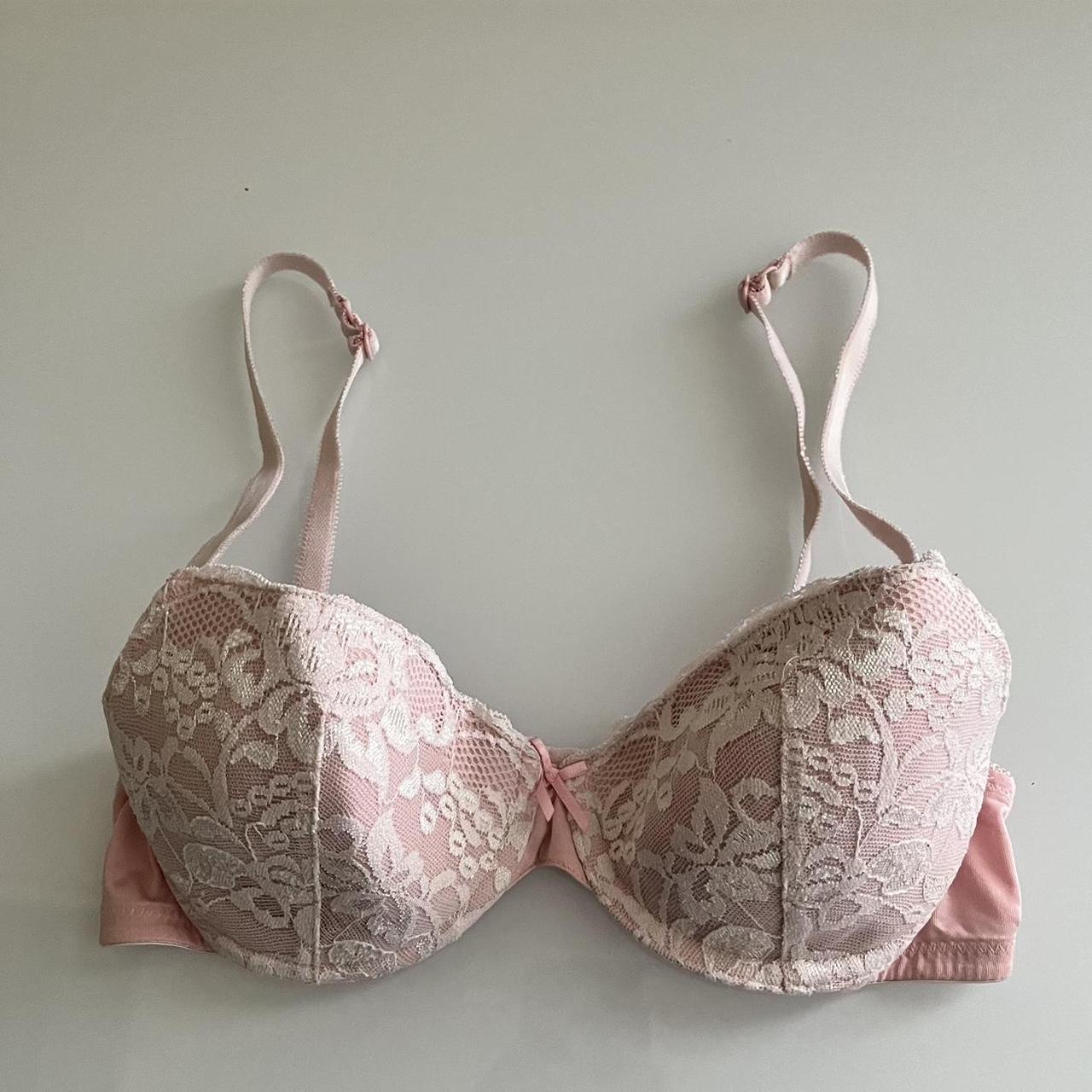 Baby Pink Lace Forever 21 Bra. 32B. Tags were cut... - Depop