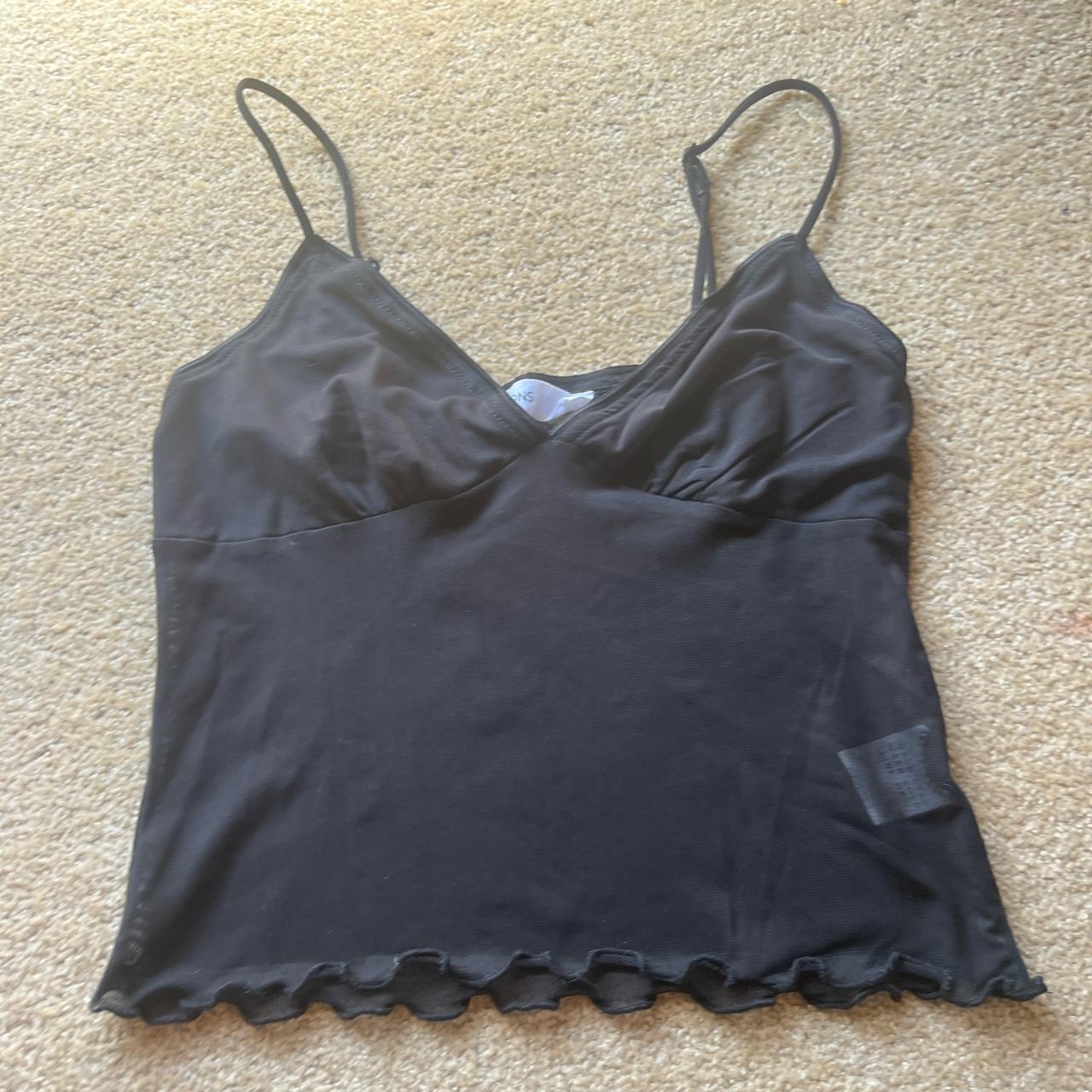 Black Mesh Glassons Top Depop