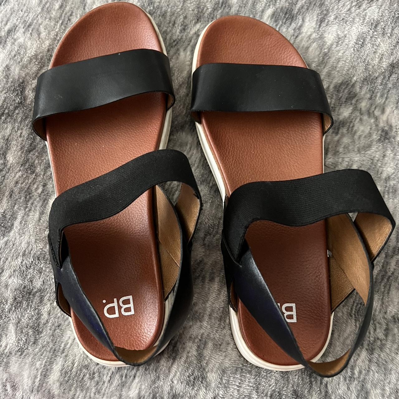 BP Women's Black Sandals | Depop