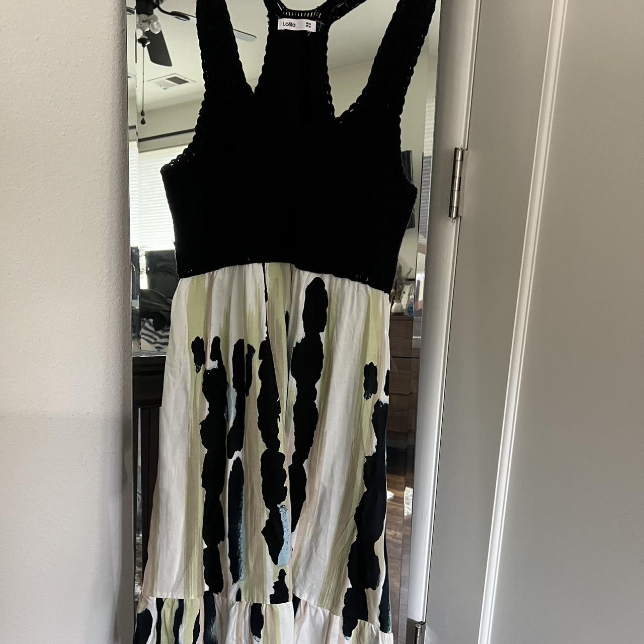 Very cute dress / combination with crochet /Flowy... - Depop