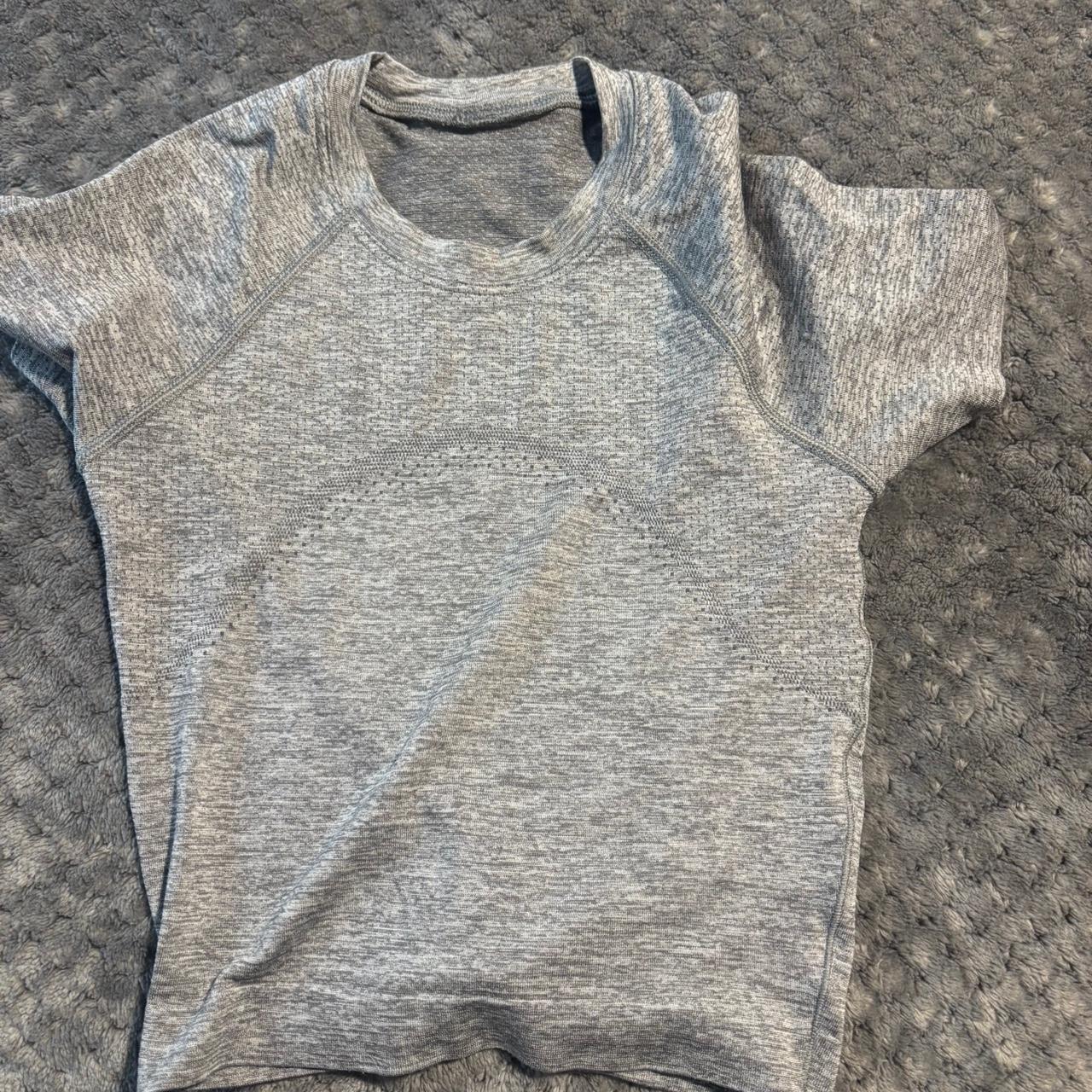 Grey Lululemon Swiftly Tech Short Sleeve Top... | Depop