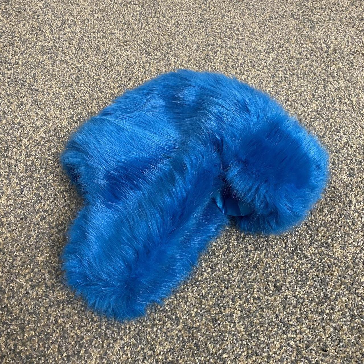 Blue Trapper/Ushanka hat Condition: very good, no... - Depop