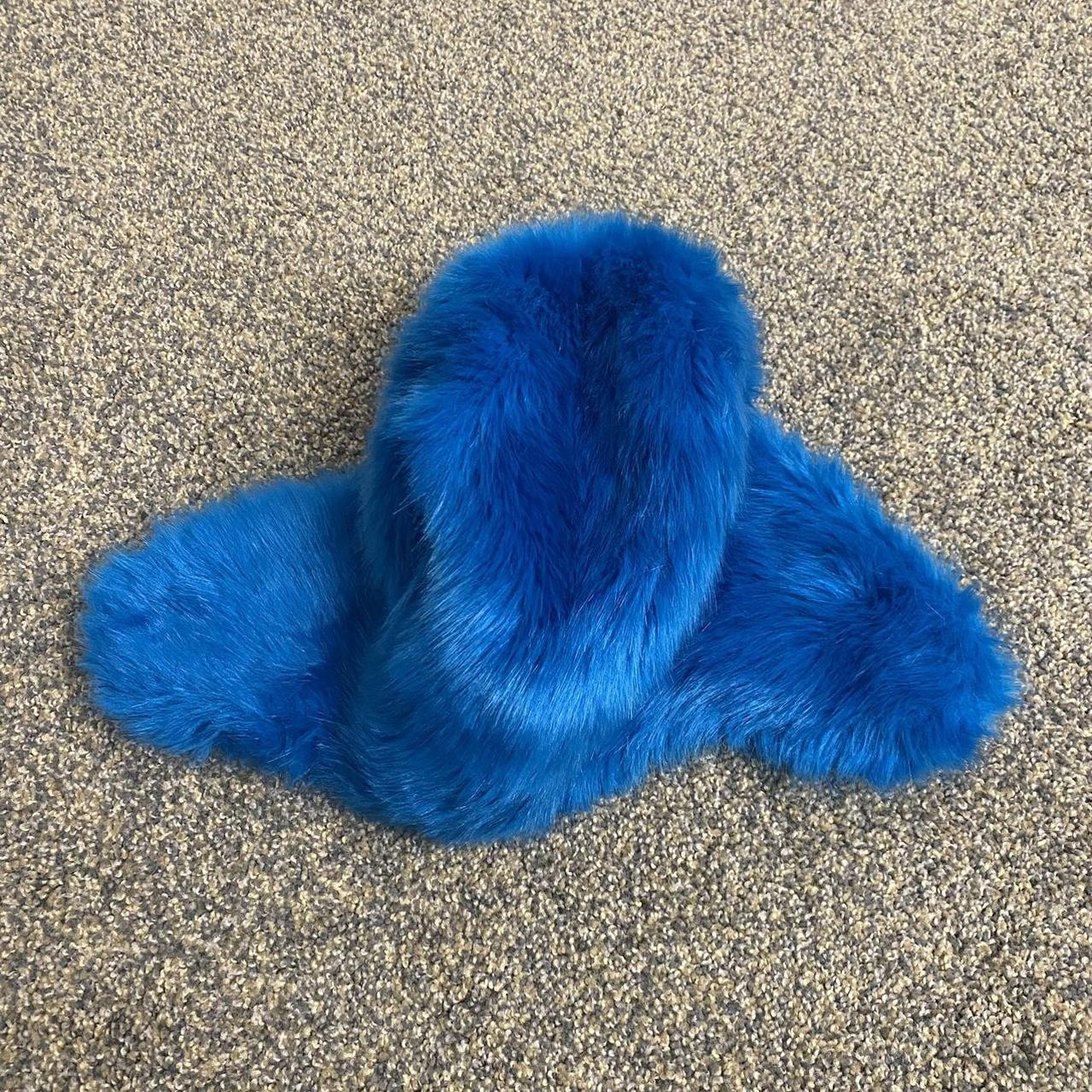 Blue Trapper/Ushanka hat Condition: very good, no... - Depop
