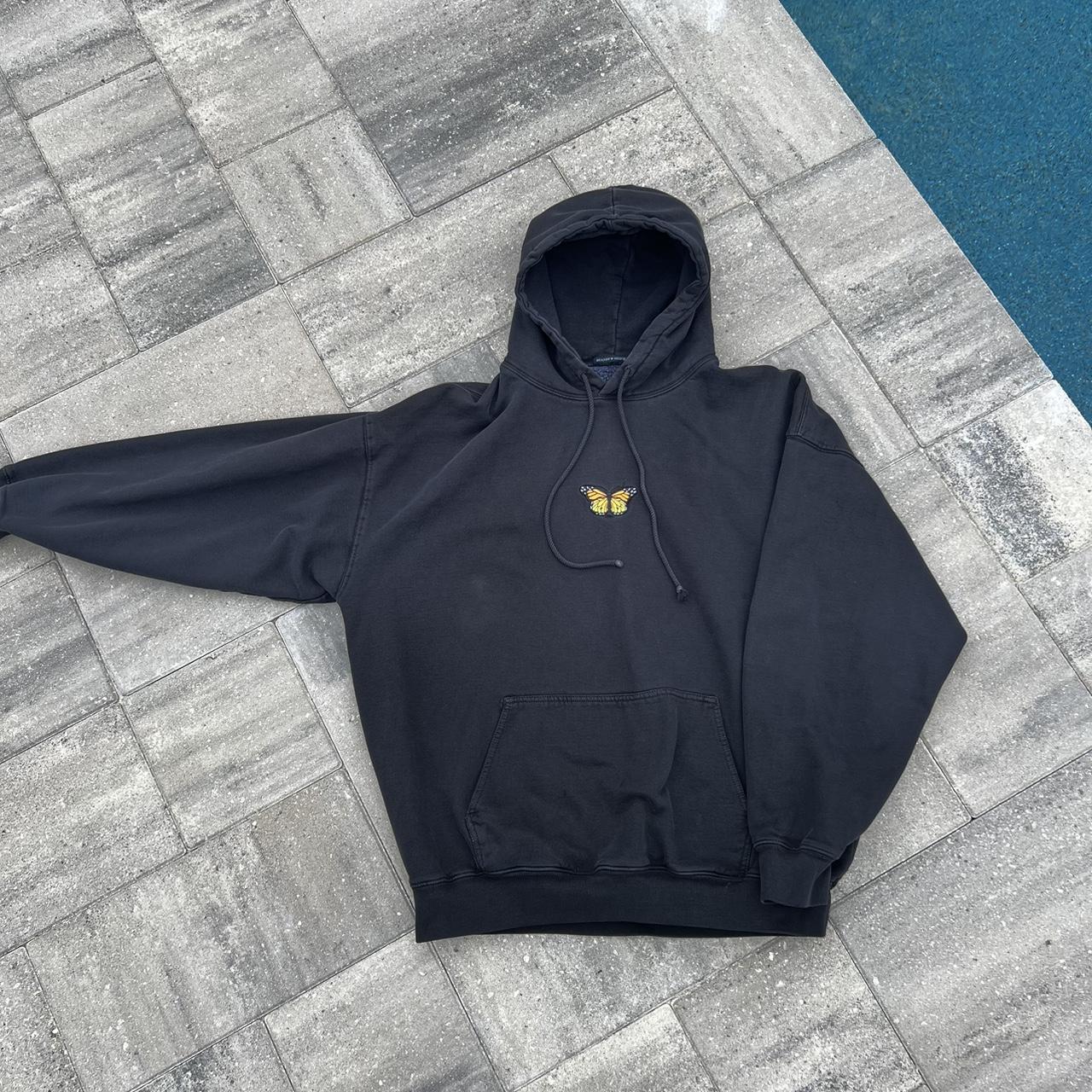 Brandy Melville butterfly hoodie oversized Has no... - Depop