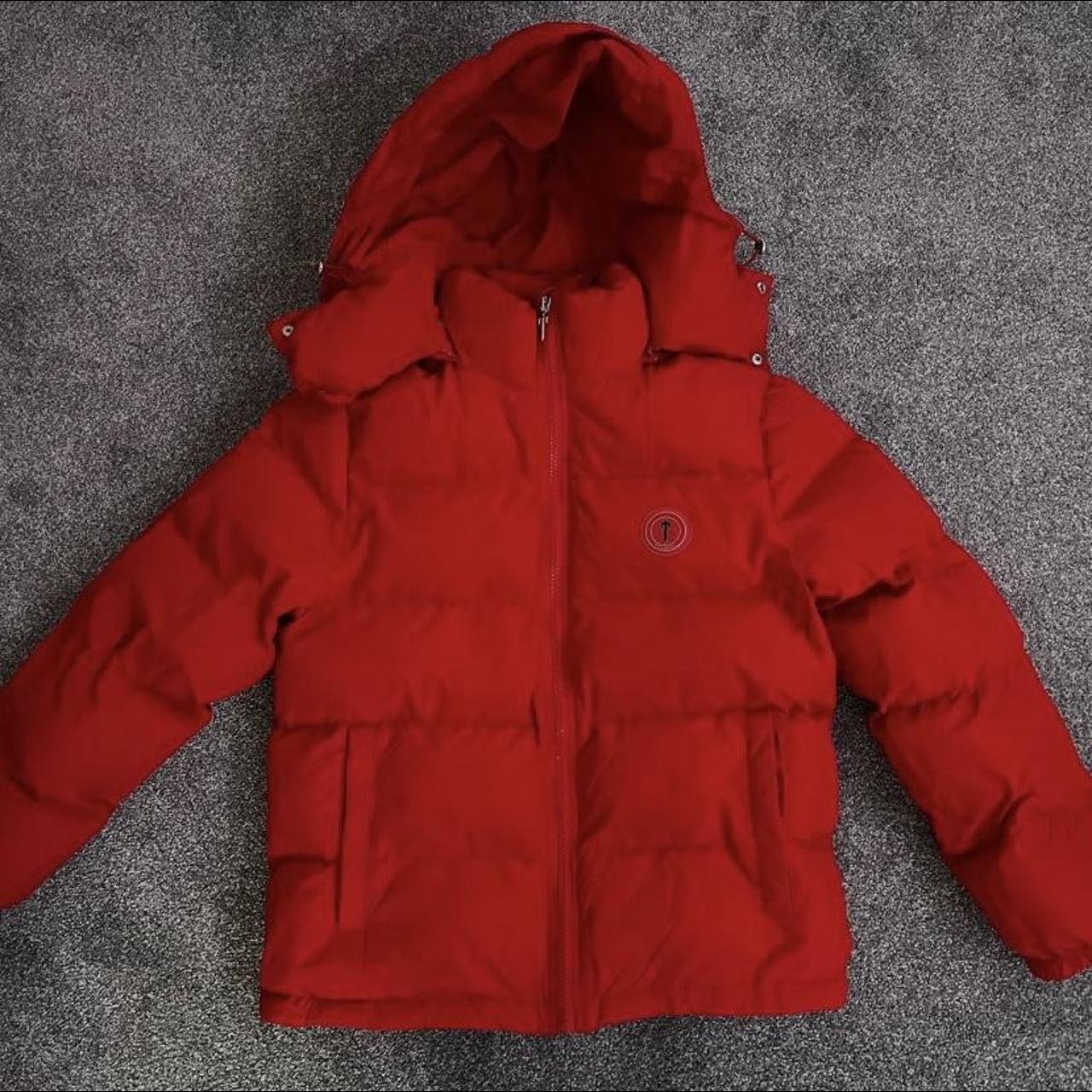Trapstar red coat Brand new with tags Size Small - Depop