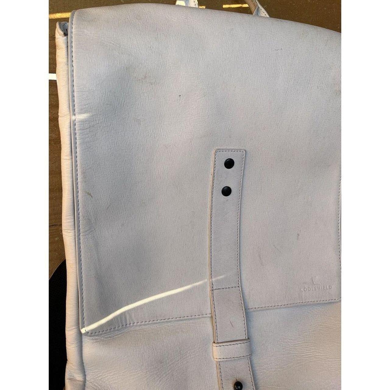 Handmade Coolshield White Leather Backpack Laptop... | Depop