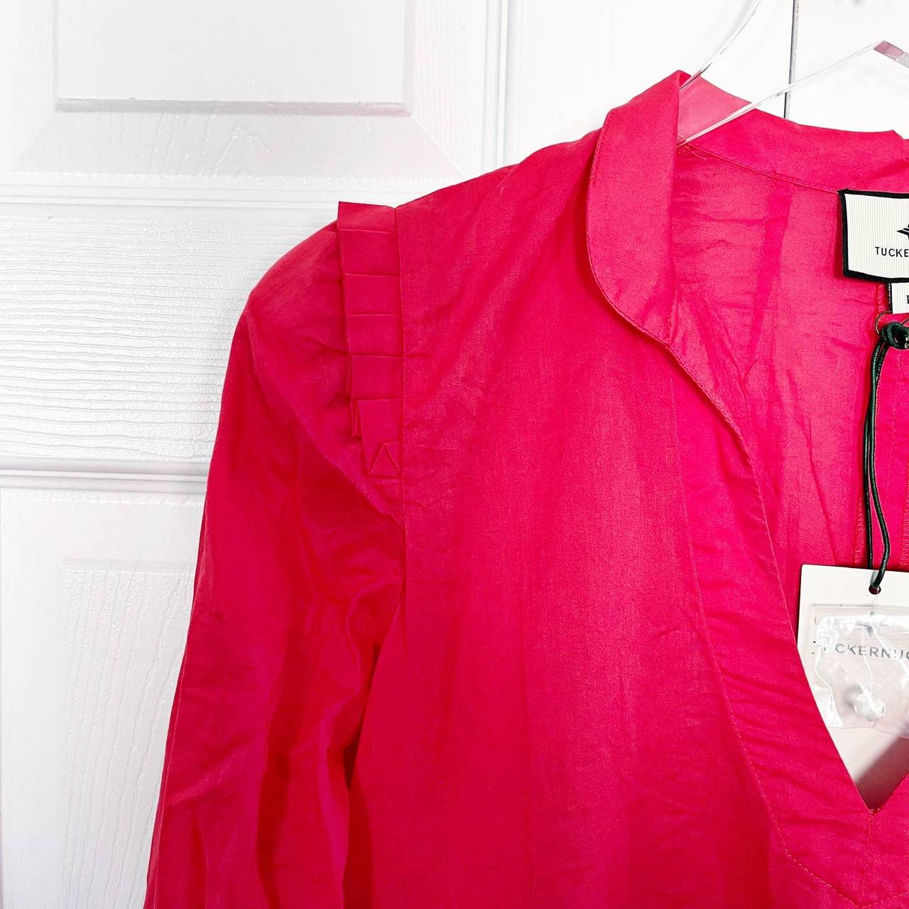 Tuckernuck Bristol Midi Tiered Dress Stand collar... - Depop