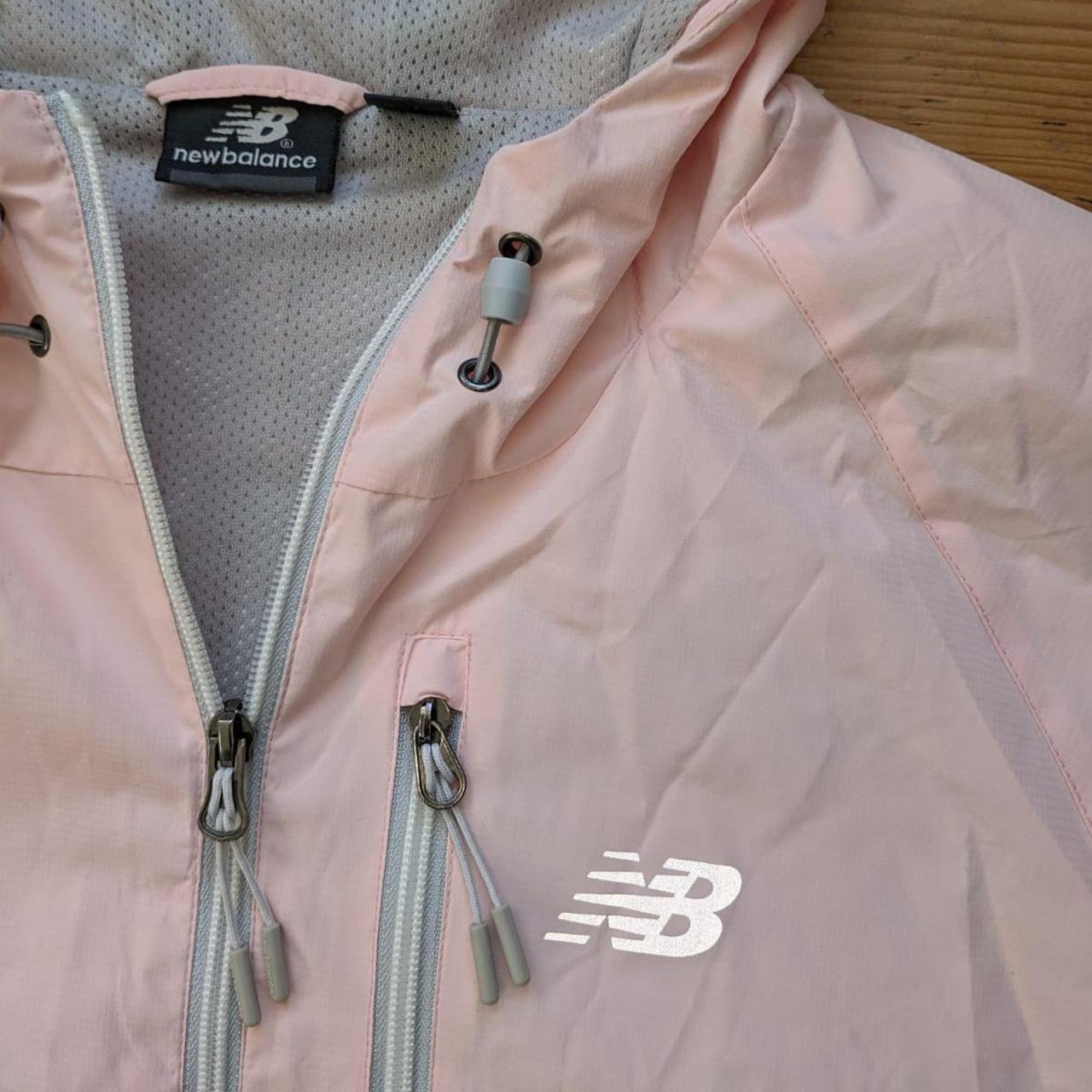 new balance rose pink lightweight sports wind proof... - Depop