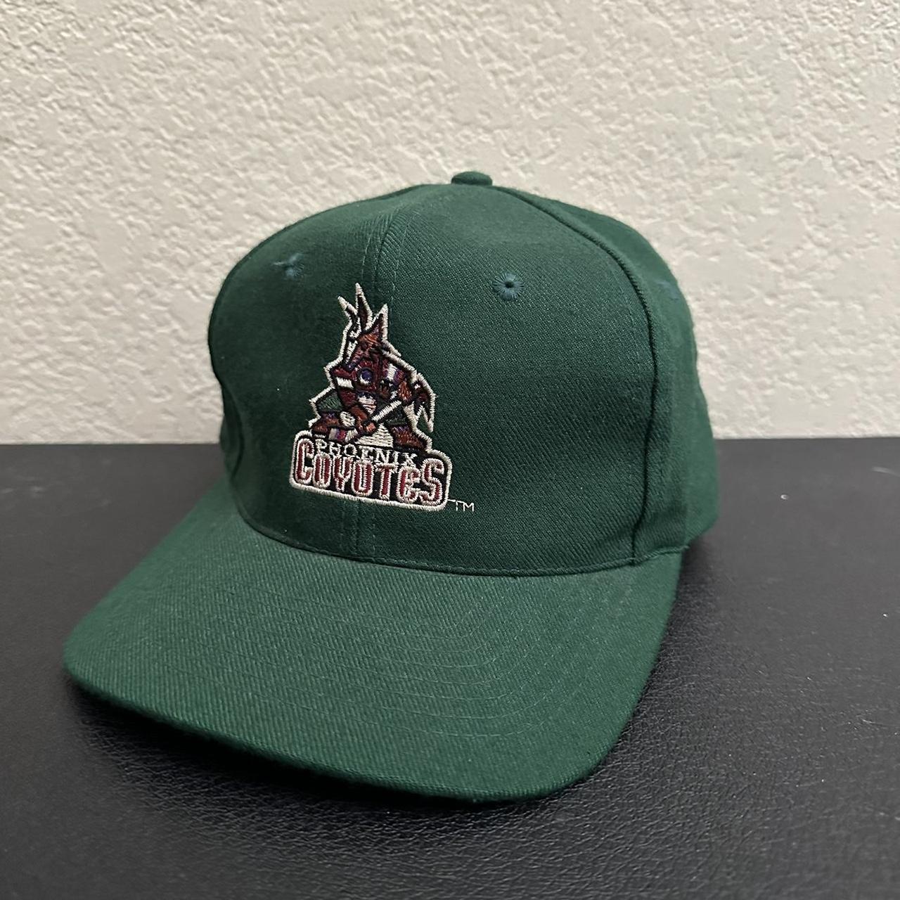 Vintage Phoenix Coyotes NHL Hat by KC Snapback Green... - Depop