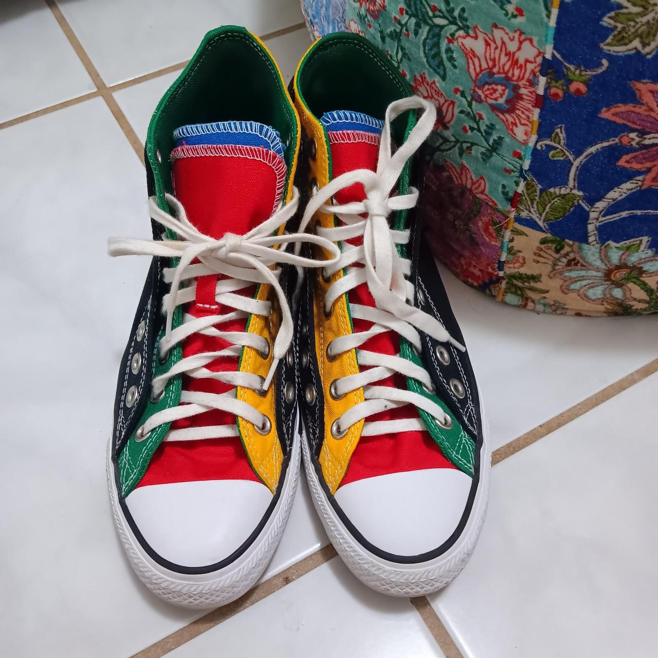 Double layer Converse high tops ️ ️ -mens 8 and... | Depop