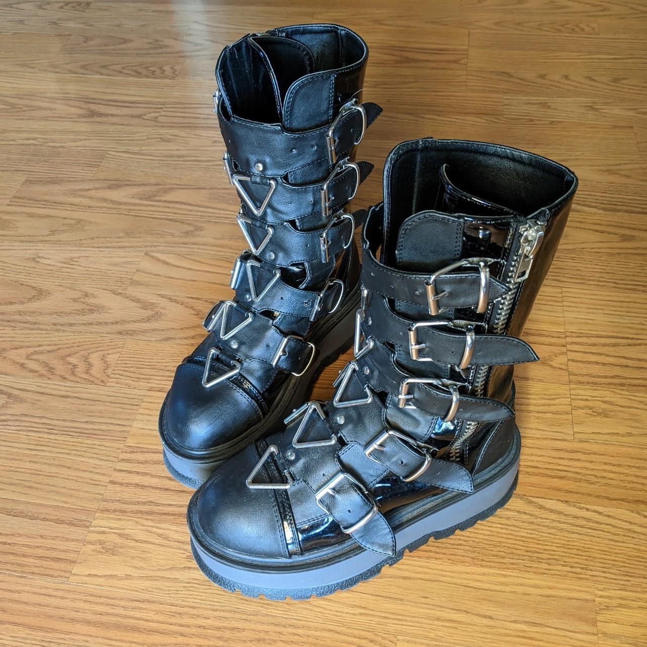 Demonia Slacker-160 women's size 7. A little worn... - Depop