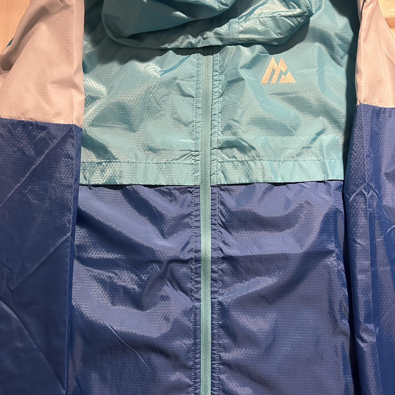 Montirex windbreaker electric blue/ice grey Size... - Depop