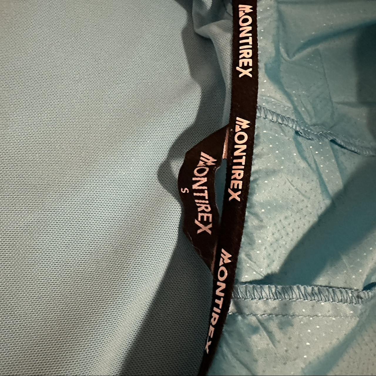Montirex windbreaker electric blue/ice grey Size... - Depop