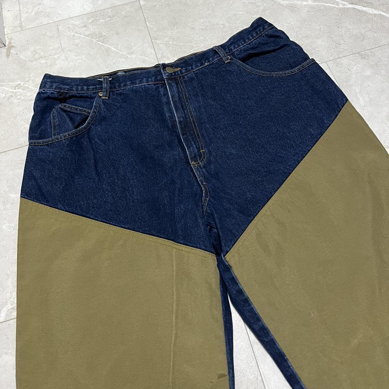 Vintage 90s denim vinyl field and stream biker... - Depop