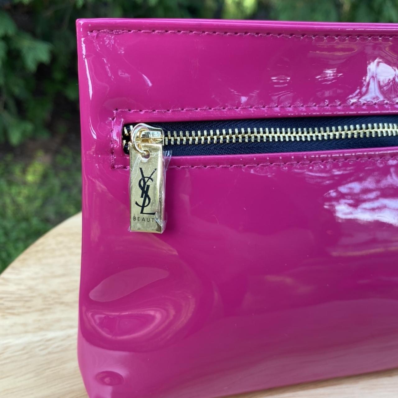 Y2K 2000s pink Yves Saint Laurent YSL pink clutch... - Depop