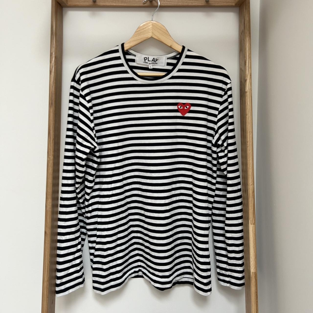 CDG Comme Des Garçon Play long sleeve ls t shirt... - Depop