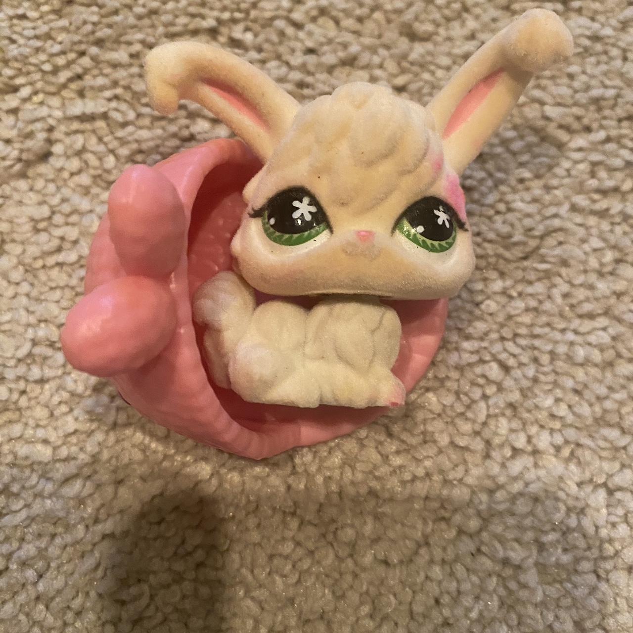 LPS I am fuzzy Angora Bunny with flower green eyes... - Depop