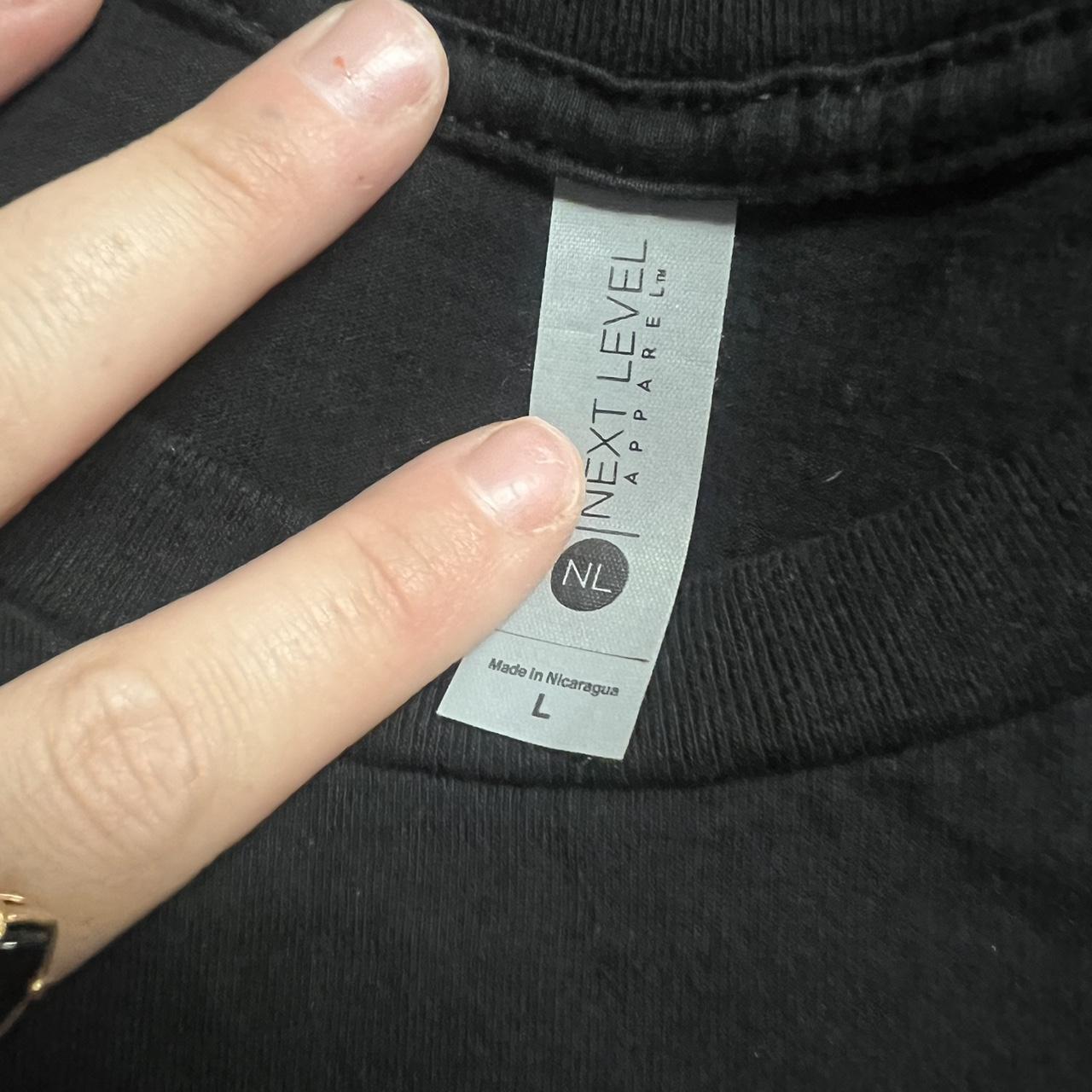 Next Level Men's Black and Blue T-shirt | Depop