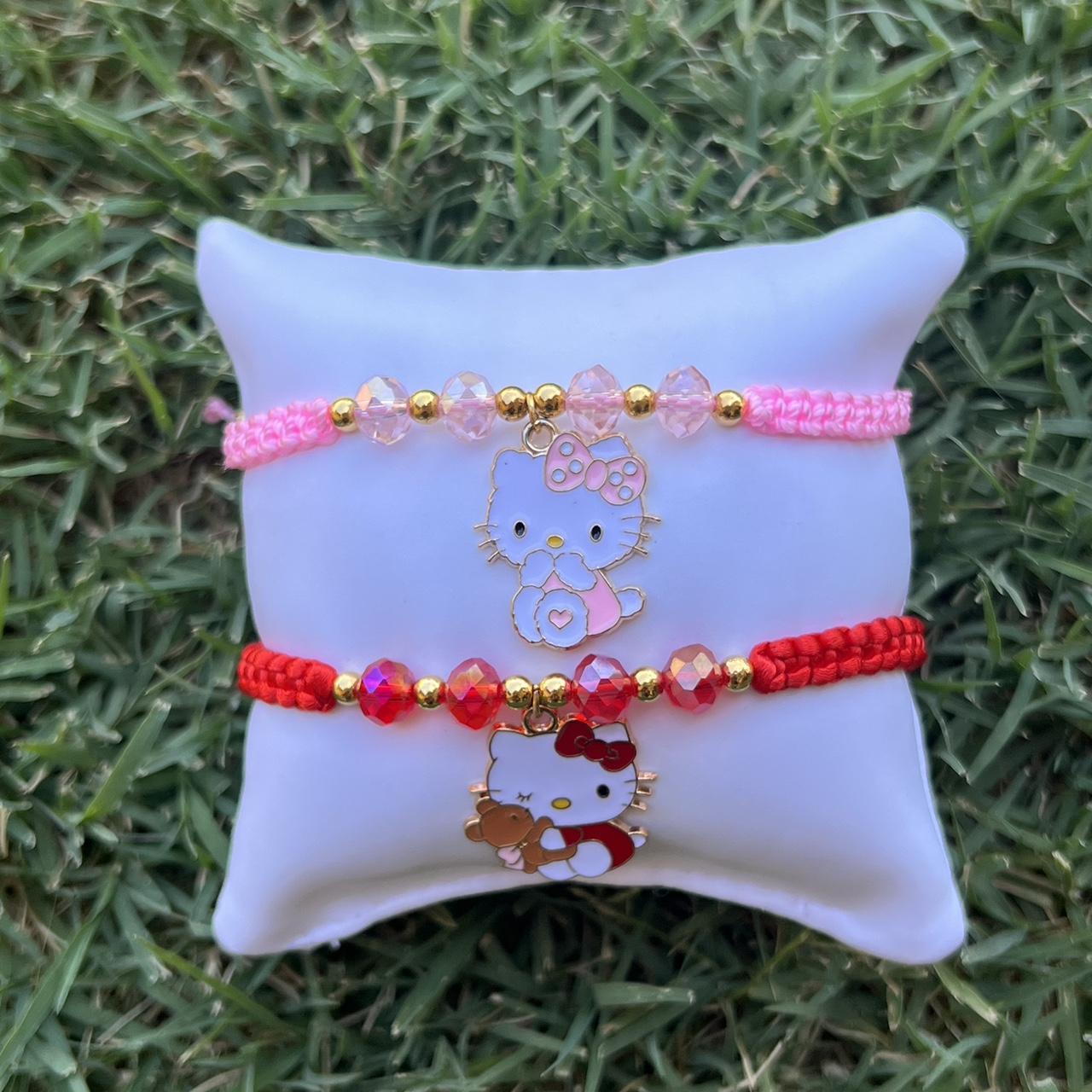 Hello kitty bracelet handmade by me Message me... - Depop