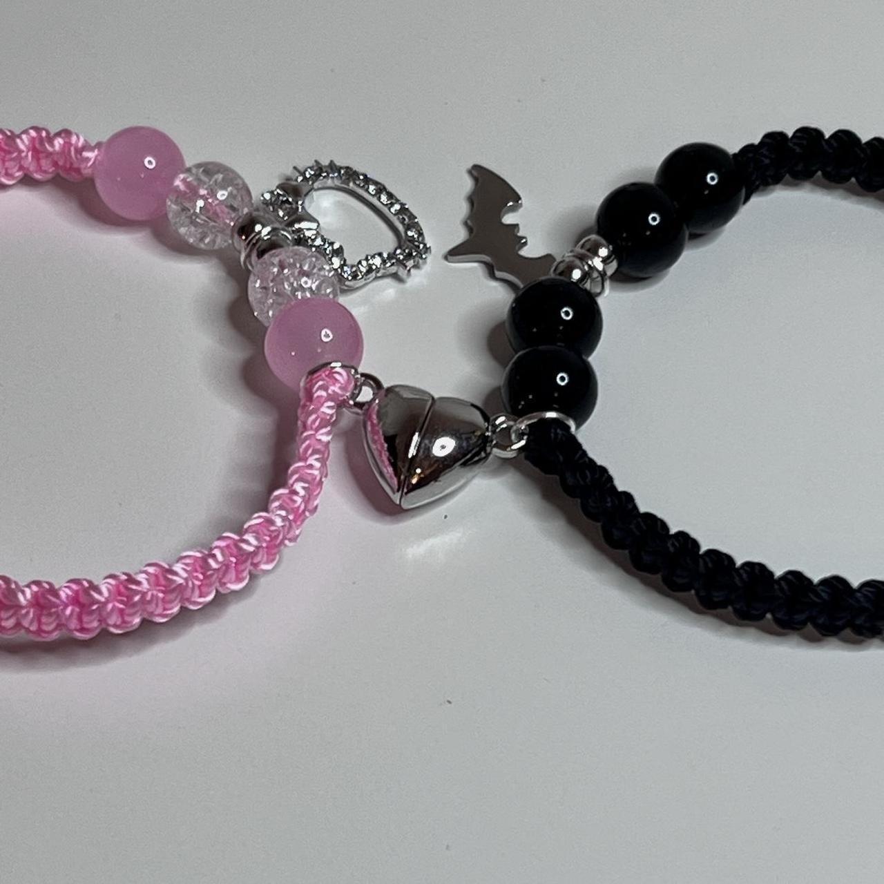 Hello Kitty x Batman couple bracelet with magnetic... - Depop