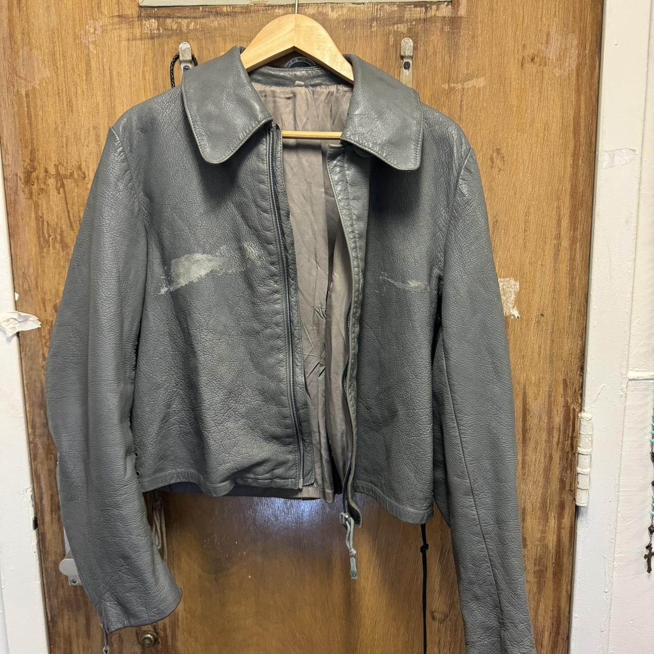 Vtg German Military Surplus U-Boat Cropped Leather... - Depop