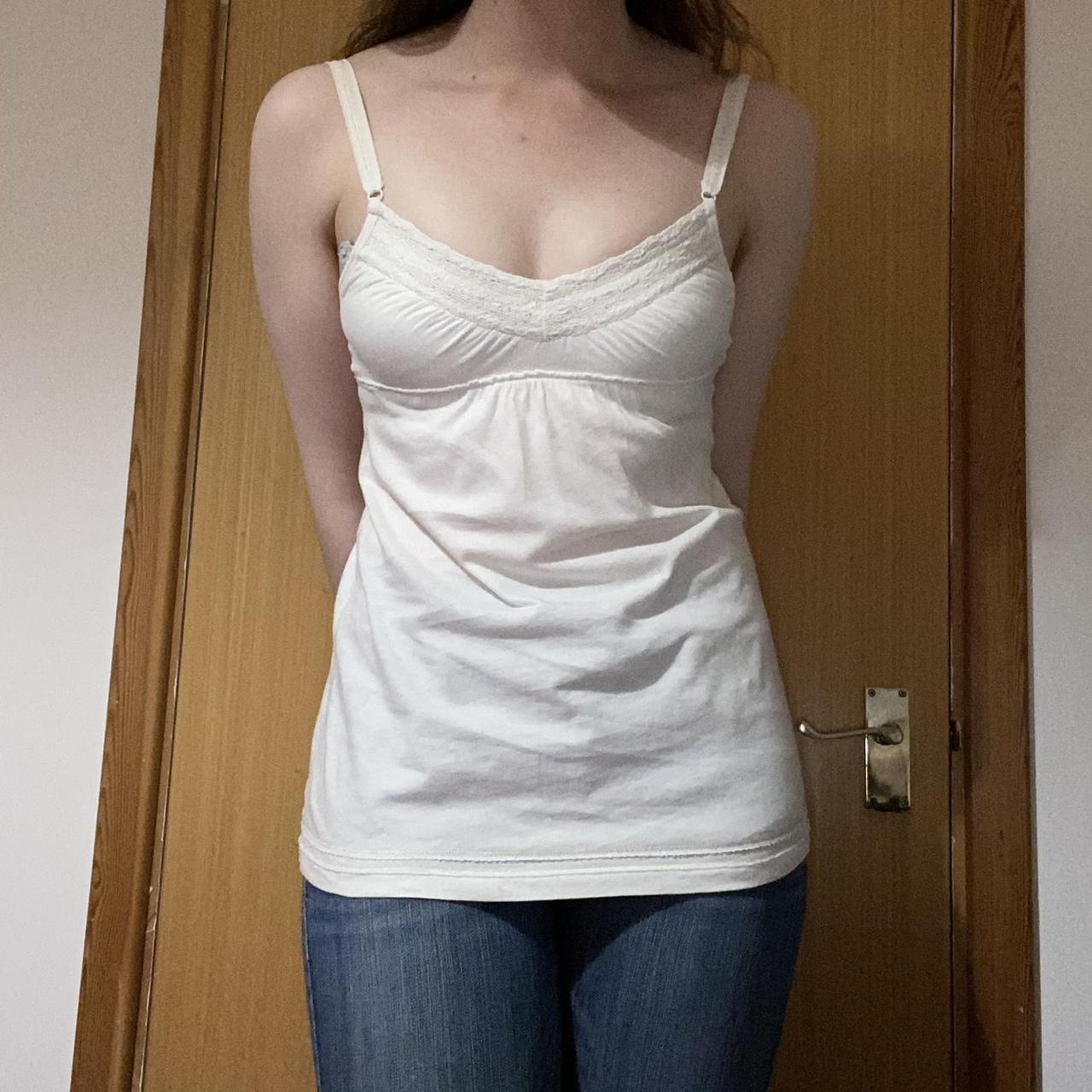 Y2K Abercrombie and Fitch Babydoll Strappy Top... - Depop