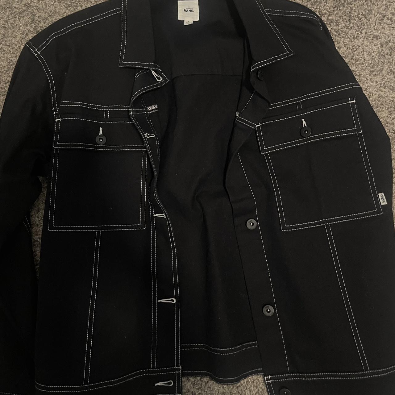 Vans Women's Black and White Jacket | Depop