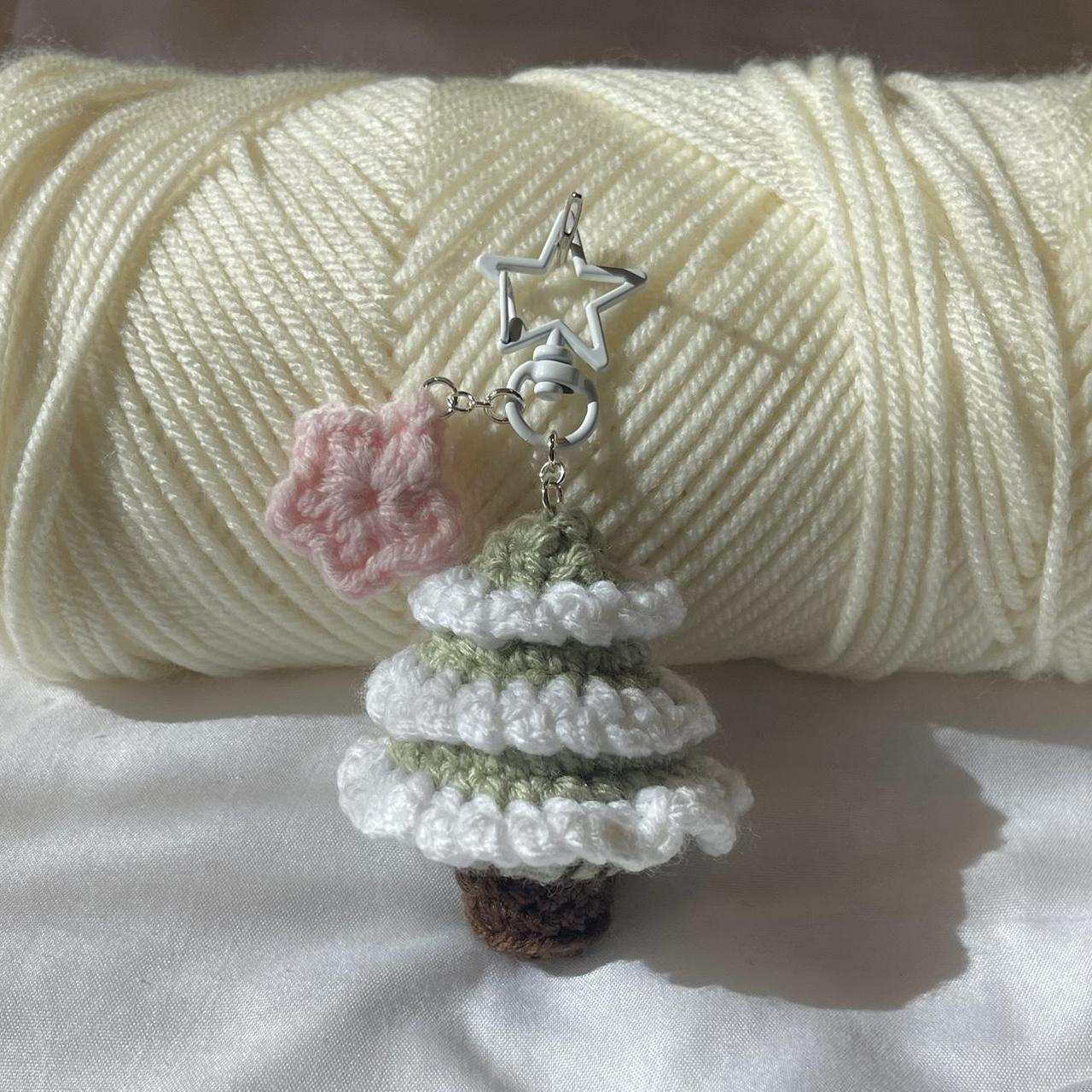 🎄Christmas tree crochet keychain🎄 Handmade by... - Depop