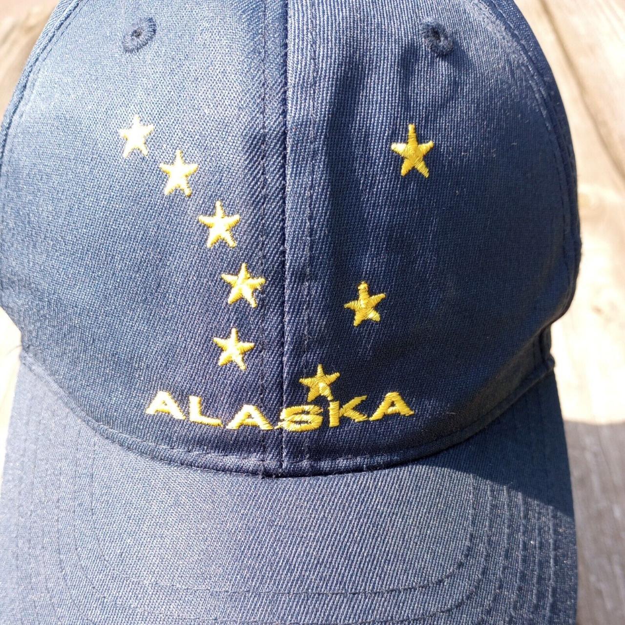 Alaska Stars Baseball Hat Outdoor Gold Embroidered... - Depop