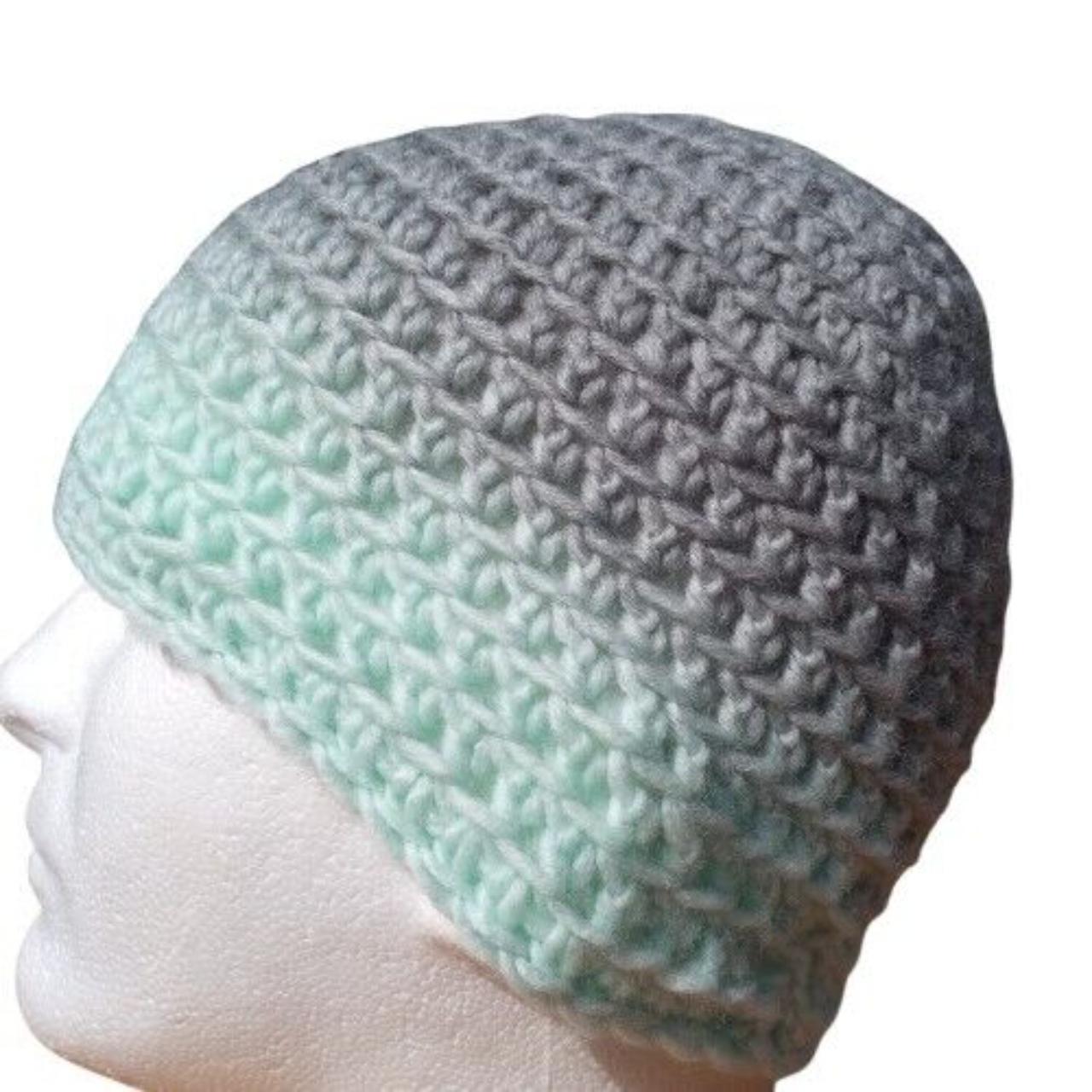 Men's Beanie Hat Head Hugger Handmade Silver Mint... - Depop