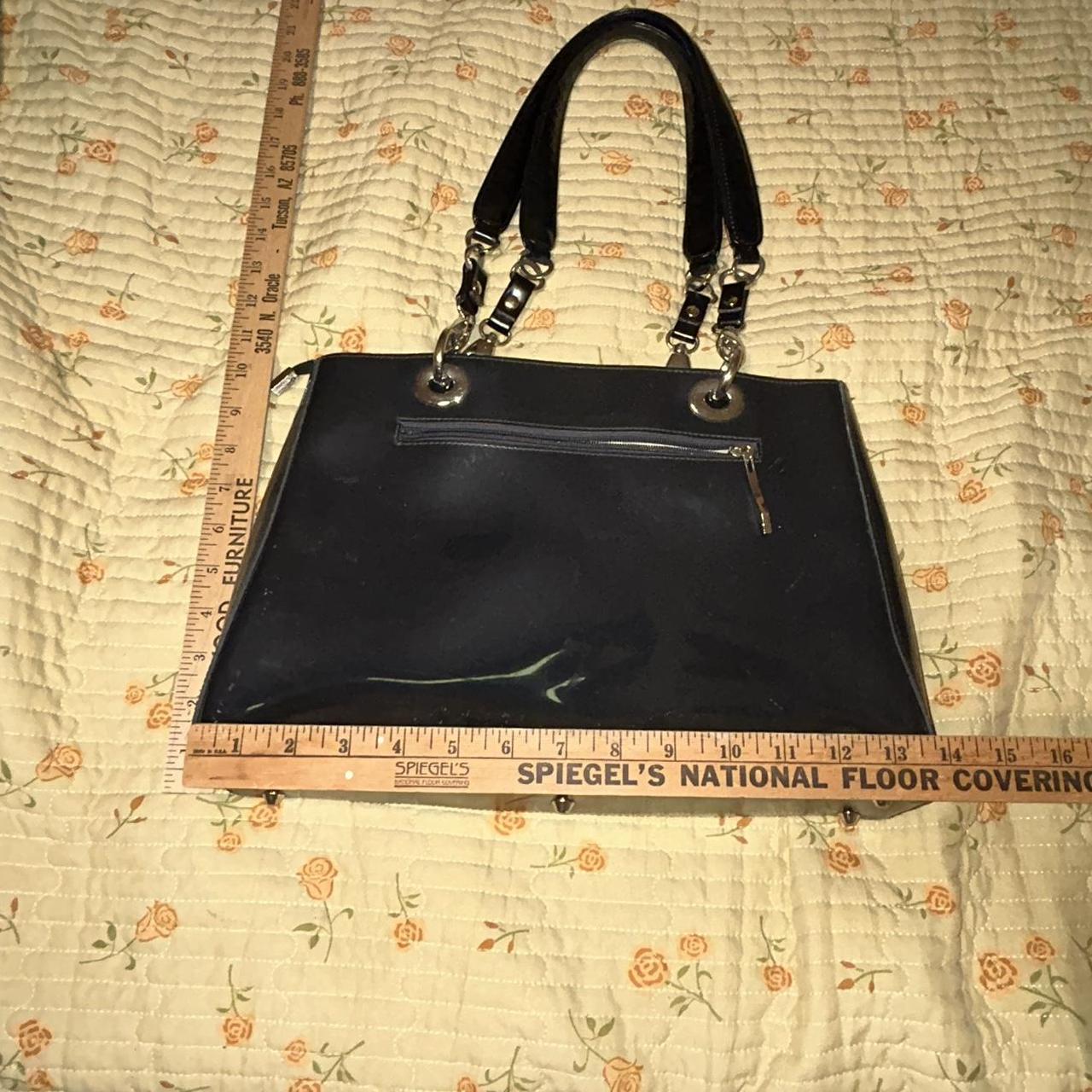 Beijo Charcoal Patent Leather Tote Purse Straps are... - Depop