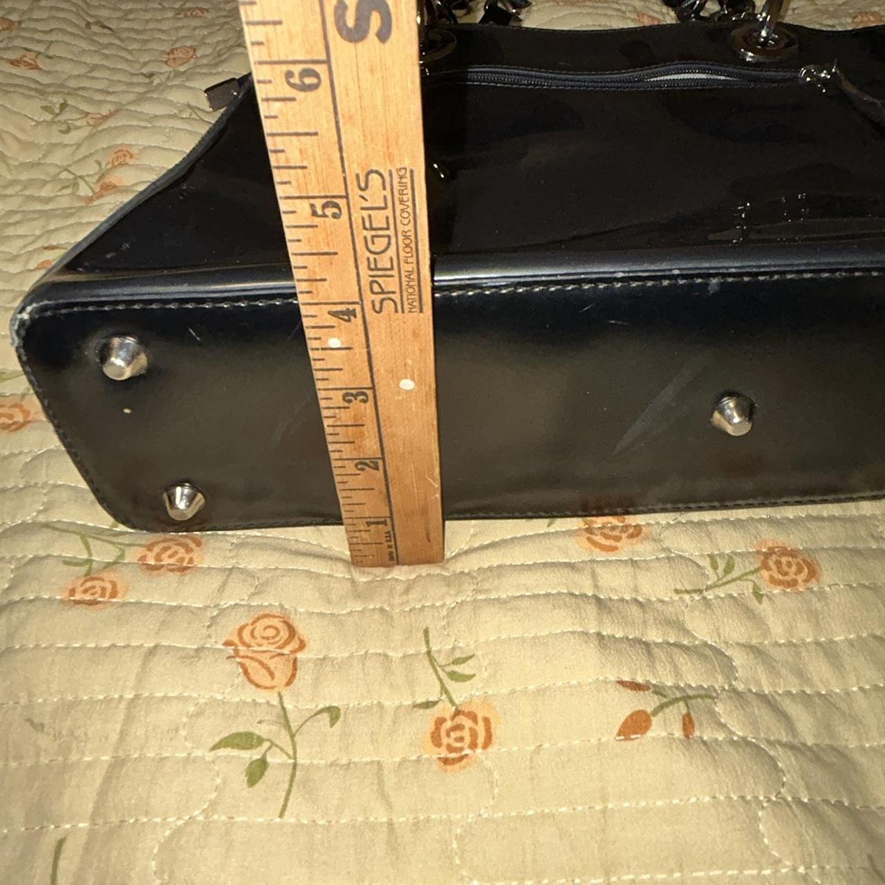 Beijo Charcoal Patent Leather Tote Purse Straps are... - Depop