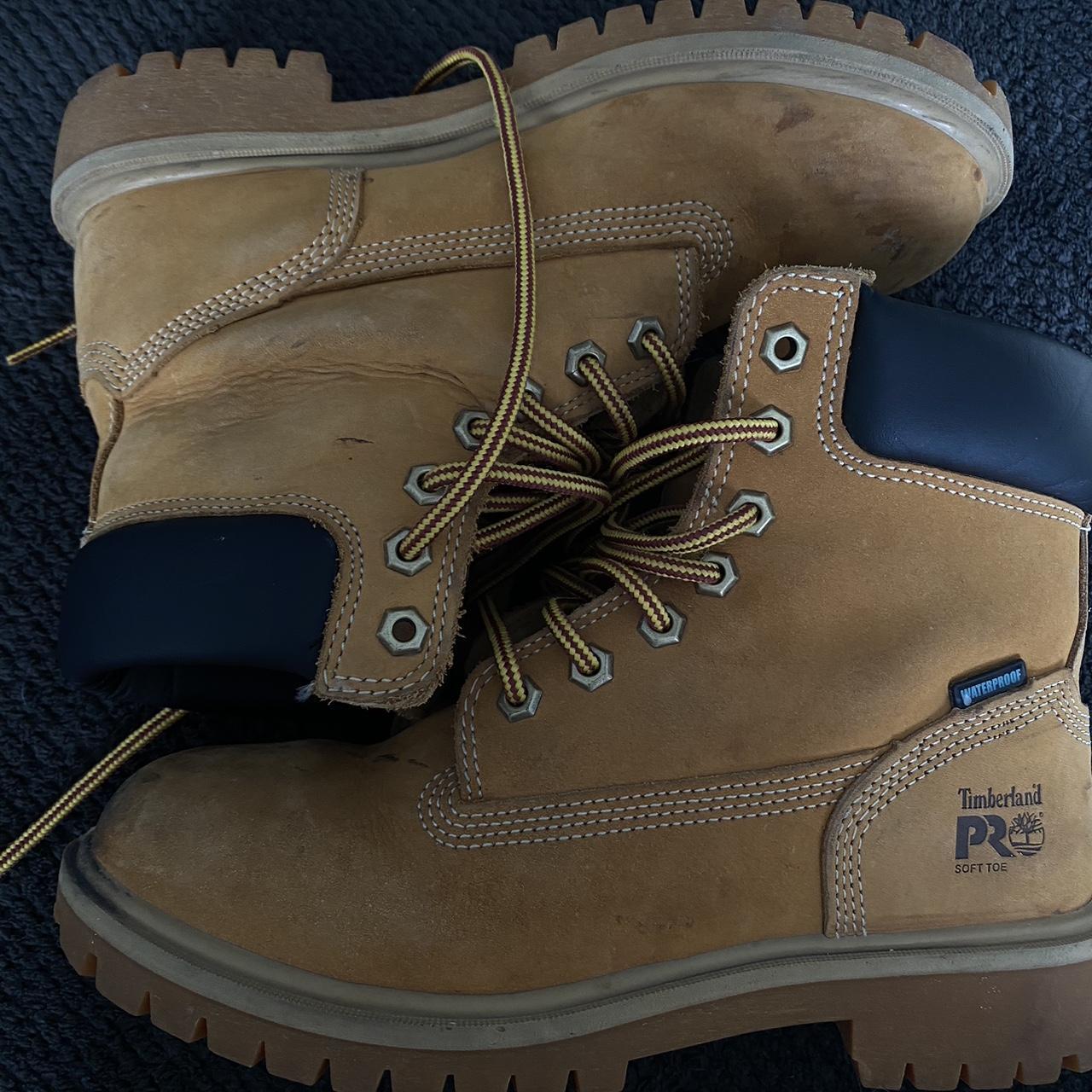 nice worn in timbs (SIZE 6.5 W) prices always... - Depop