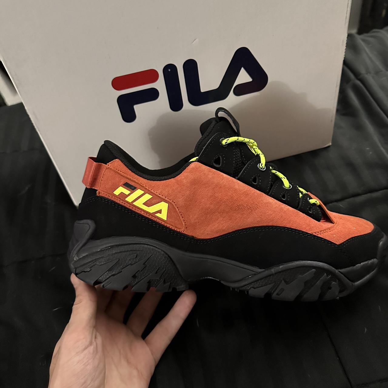 Fila Provenance x Fixture Orange leather, neon... - Depop