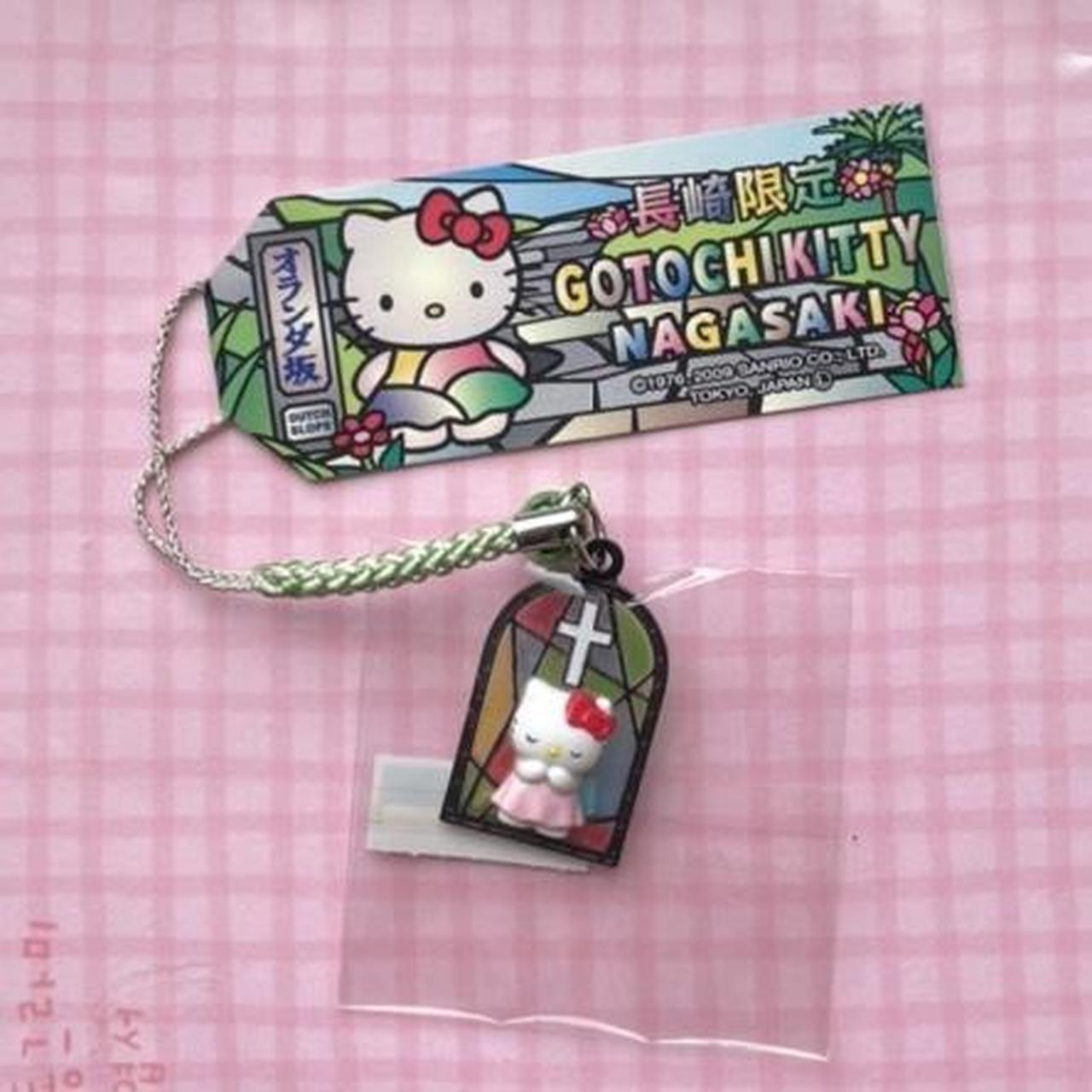 hello kitty stained glass window praying church... - Depop
