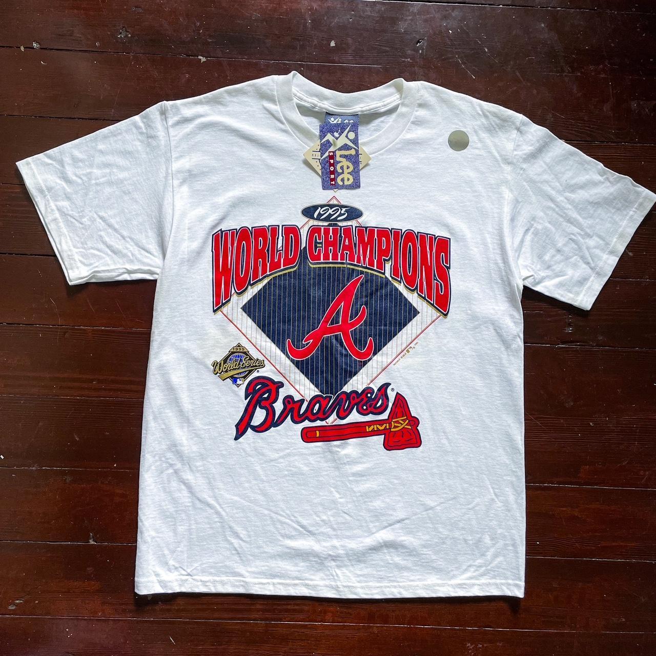 Vintage Atlanta Braves t-shirt 90s Lee Sport Made... - Depop