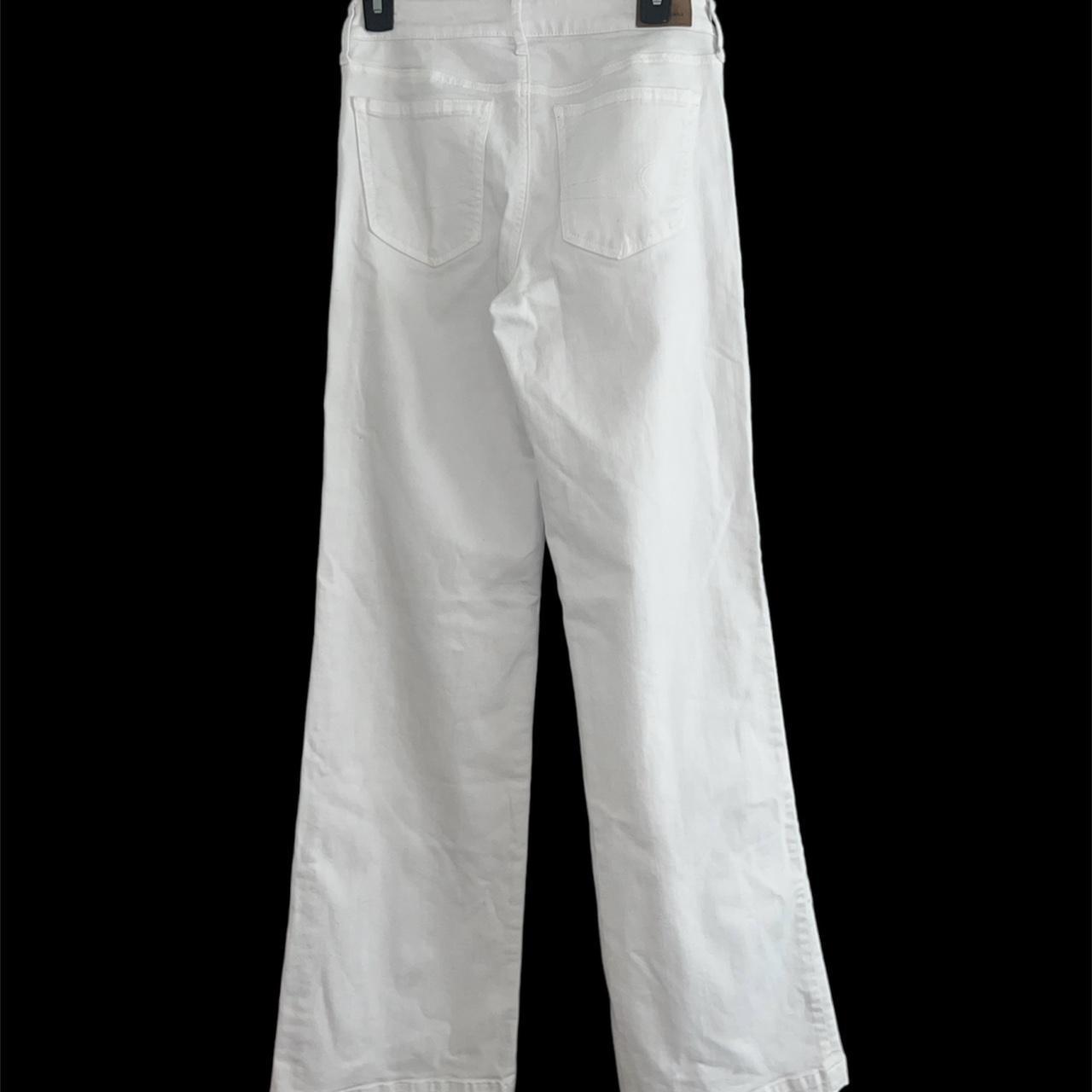 white flare jeans mens 30-32 women 8 - Depop