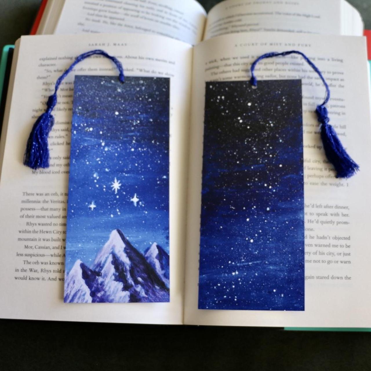 ‘City of Starlight’ bookmarks. Design hand painted &... | Depop